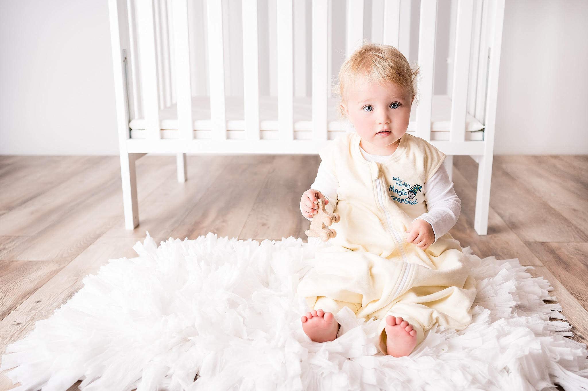Baby Merlin's Magic Dream Sack Walker - Microfleece Baby Wearable Blanket - Cream - Baby Sleep Sack 12-18 Months