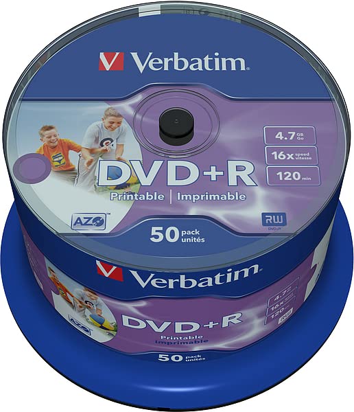 Verbatim DVD+R 4.7GB 16x SP 50 PR- 43512