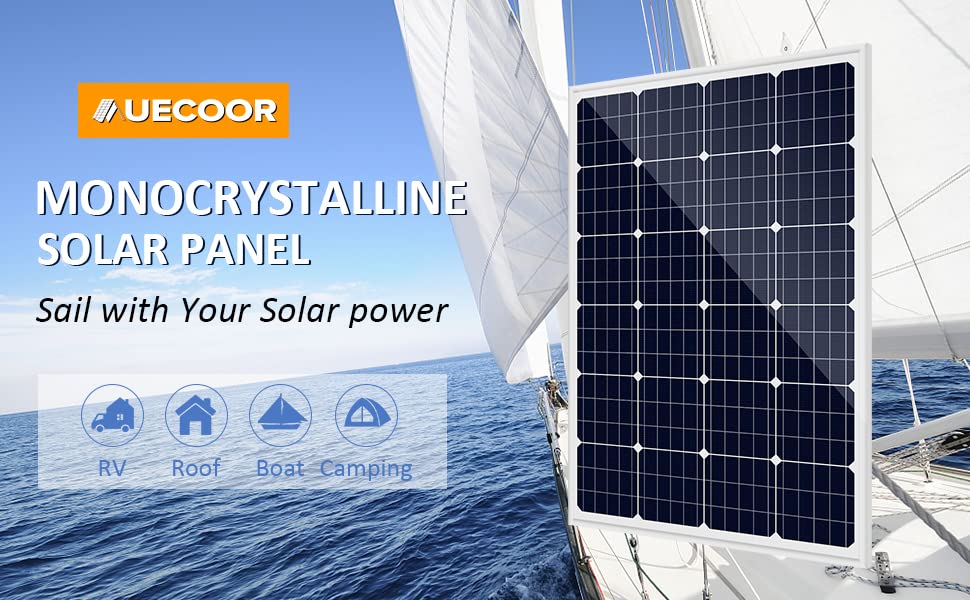 AUECOOR 720W Solar Kits 6pcs 120Watt 12Volt Solar Panel Moncrystalline Module 60A Charge Controller Extension Cable Mounting Brackets for RV Trailer Camper Marine Off Grid