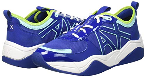 Armani Exchange Women's CHER CHUNKY SNEAKER, Bluette Acqua, 4