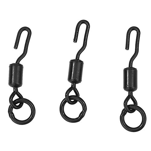 Awakingdemi 20x Spinner Swivel for Ronnie Rig Carp Fishing Tackle Tool Accessories Black