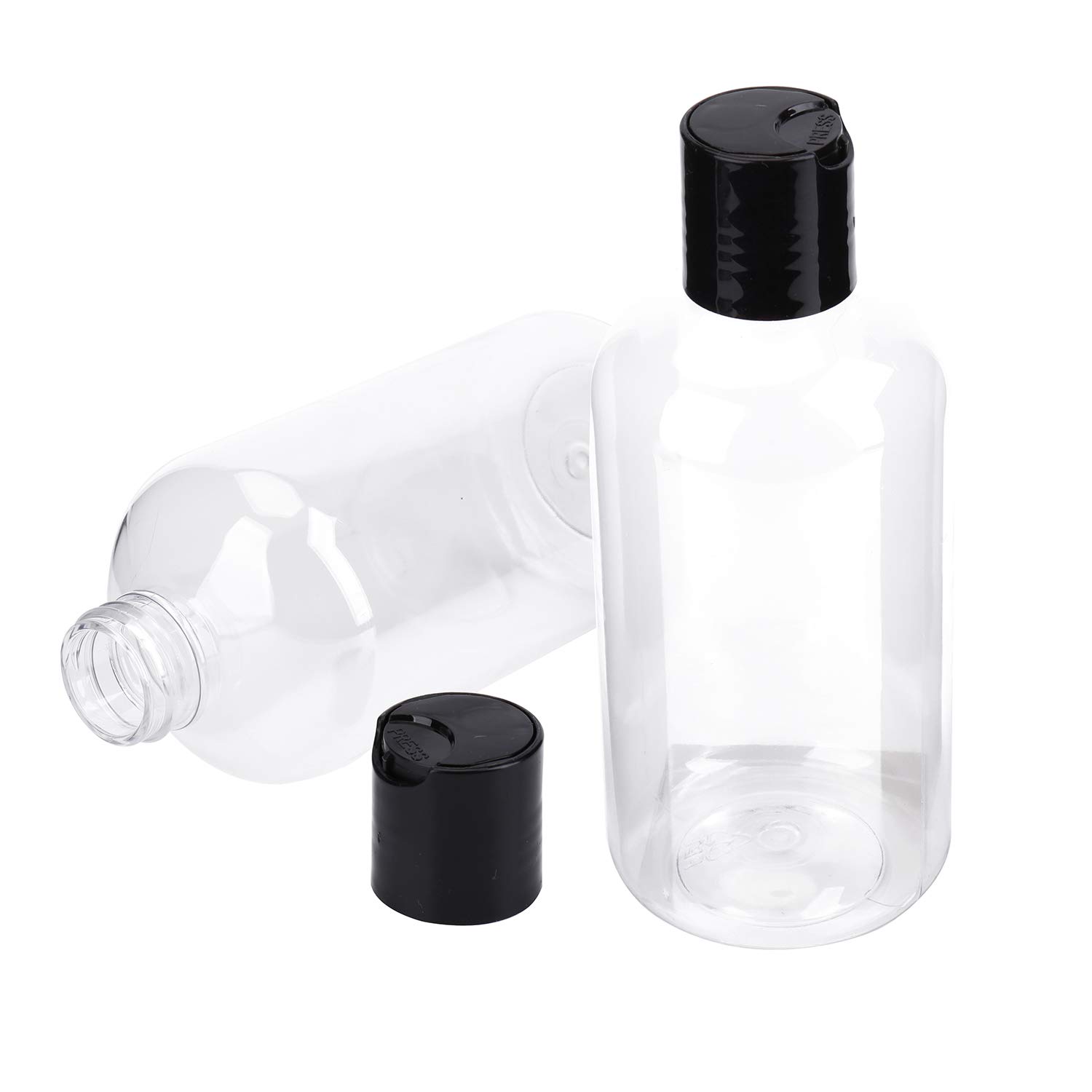Bekith 16 Pack 8oz Plastic Squeeze Bottles with Disc Cap, Clear Travel Containers For Shampoo, Lotions, Liquid Body Soap, Creams