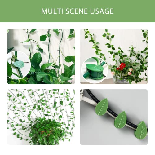 Kaoolaa Plant Clips for Climbing Plants(40 Pack), Self-Adhesive Fixer, Plant Climbing Wall Fixture Clips for Supporting Stems Grow Upright, Vines Traction, Cable Wire Fixing
