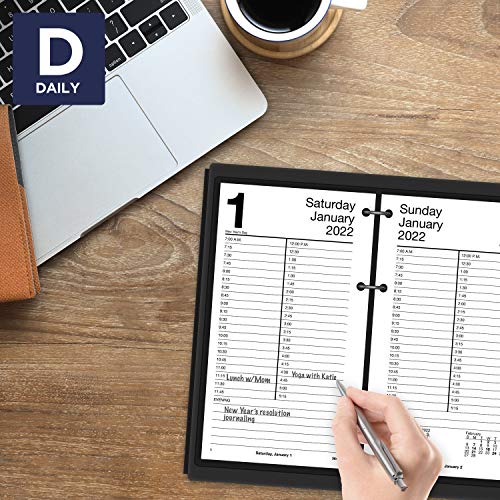 AT-A-GLANCE 2022 Daily Desk Calendar Refill by AT-A-GLANCE, 4-1/2" x 8", Loose-Leaf (E21050)