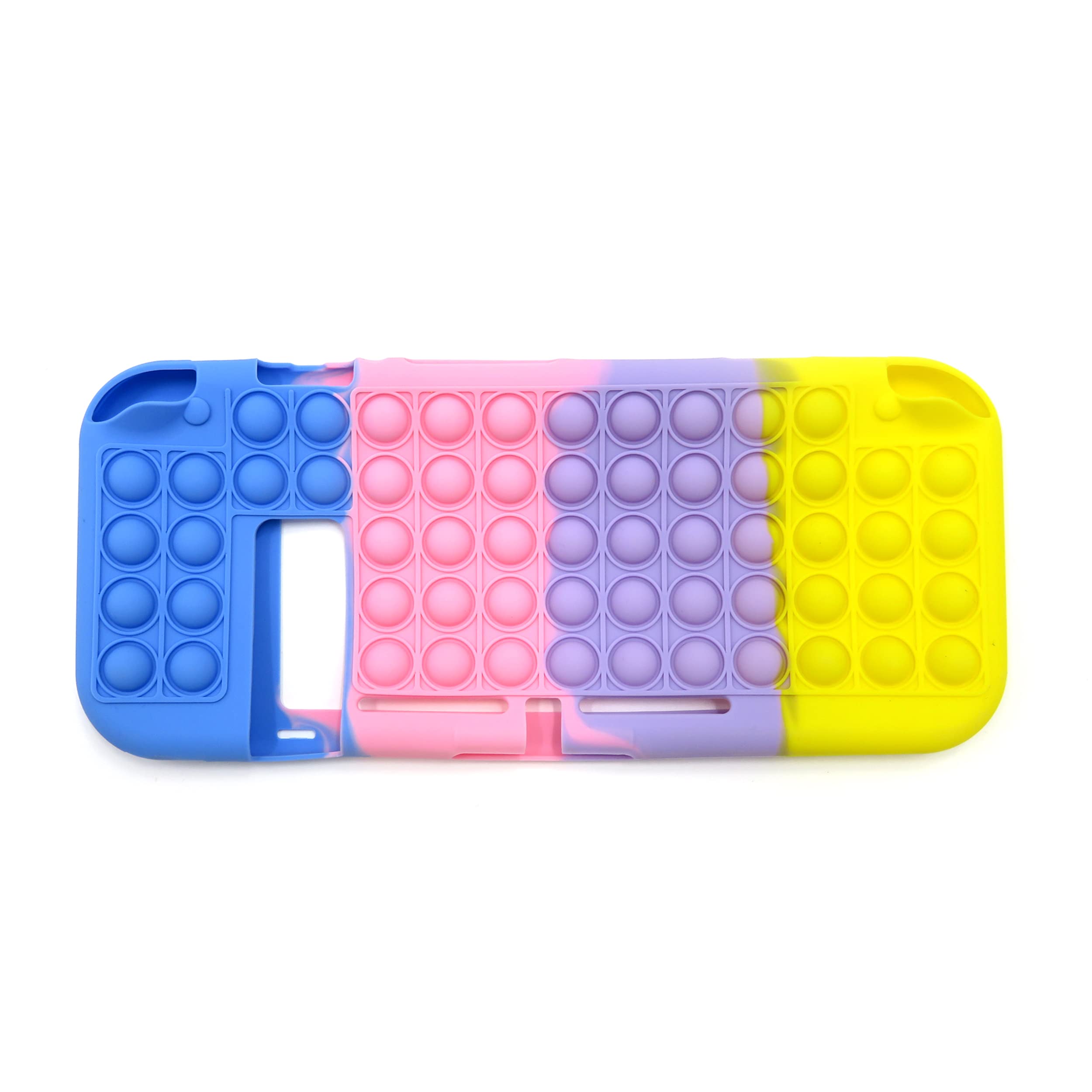 Awasa Push Pop Bubble Fidget Sensory Toy Switch Protective Case Compatible with Nintendo Switch, Hard Shell Cover Case for Switch Console and Joy-Con (Colorfull)