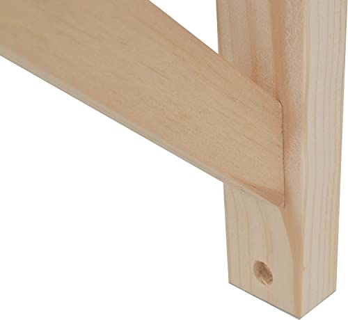 BITNAT Shelf Brackets Wall Shelves 2 Pack Wall Mount Wood Shelf Solid Bracket Shelf Supports Pendant Lamp Kit Includes Screws (Color : Wood, Size : 25.40 cm)