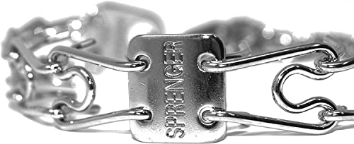 Herm Sprenger Chrome Plated Steel Training Prong Collar with Quick Release Snap for Dogs, Small, 2.25mm, 16-Inch