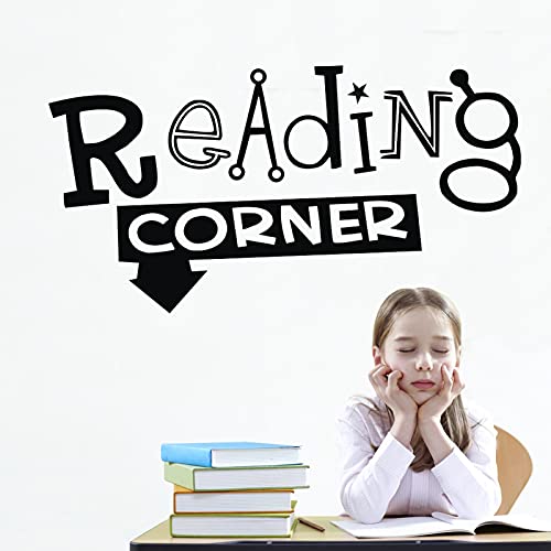 Quotes Wall Decor Stickers for Library Reading Corner Letterings Wall Decals Creative Wall Posters Vinyl Peel and Stick Wall Art Murals for Nursery Classroom Kids Room