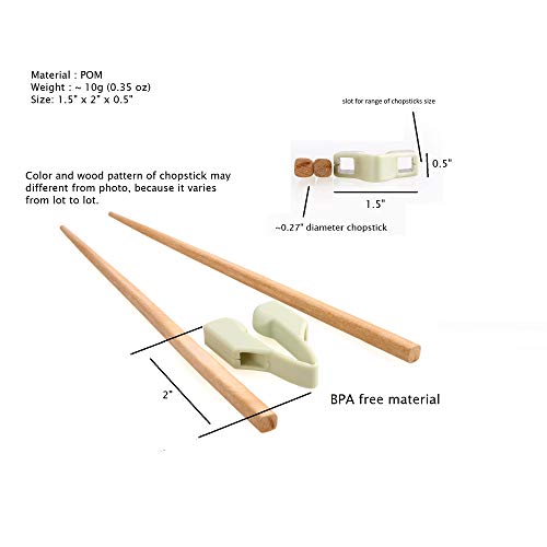 Senior ICare Chopstick Helper, Training Chopsticks for Adults, Beginner, Trainers or Learner - Right or Left Handed - Non-Slippery Reusable and Replaceable