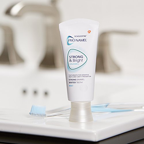 Sensodyne Pronamel Strong and Bright Enamel Toothpaste for Sensitive Teeth, to Reharden and Strengthen Enamel, Mint - 3 Ounces