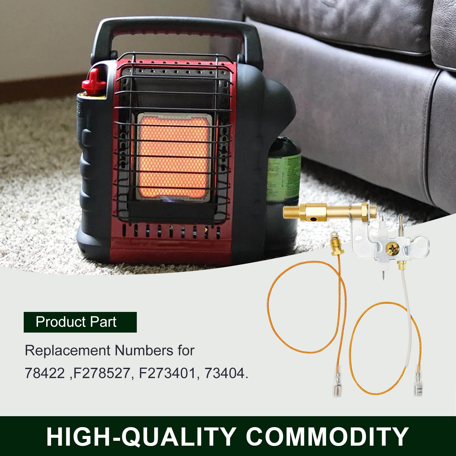 Brlyeeanze 78422/F278527 Pilot Assembly ODS Compitable with Mr.Heater Big Buddy Heater MH18B MH9B MH9BX or Dewalt Small Propane Heater Parts 78422,F278527