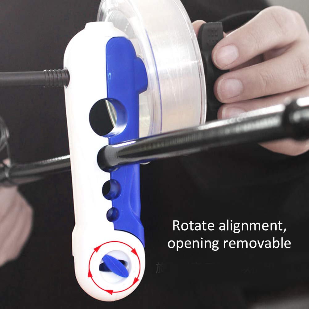 AUHX Fishing Line Spooling Tool, Fishing Line Winder Universal Multifunctional for Various Sizes Rod for Spinning Reels and Casting Reels(White Red)