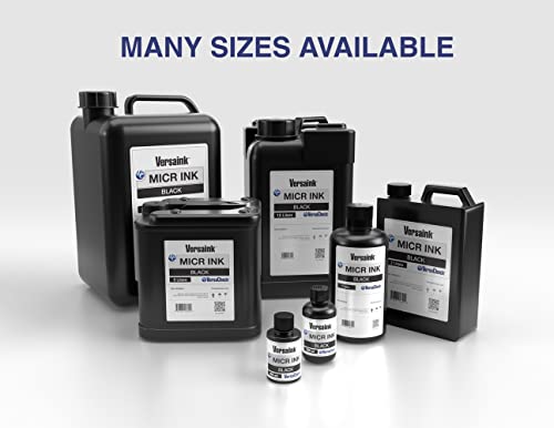 VersaInk-Nano Black MICR Ink -100ml โ Magnetic Ink for Check Printers and All-in-One Inkjets, MICR Black (VIMB1S-6512)