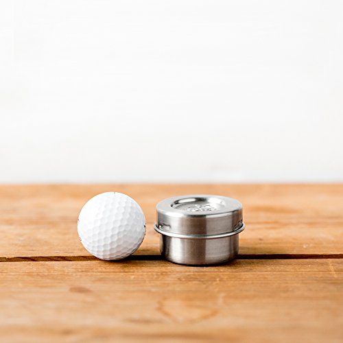 LunchBots Tiny Dips Condiment Containers - Set of 3 - Perfect Portion Cups - Spill Proof Lunch Box Sauce Container with Lid - Food Grade Stainless Steel - 1.5oz - Dishwasher Safe - Stainless Lids