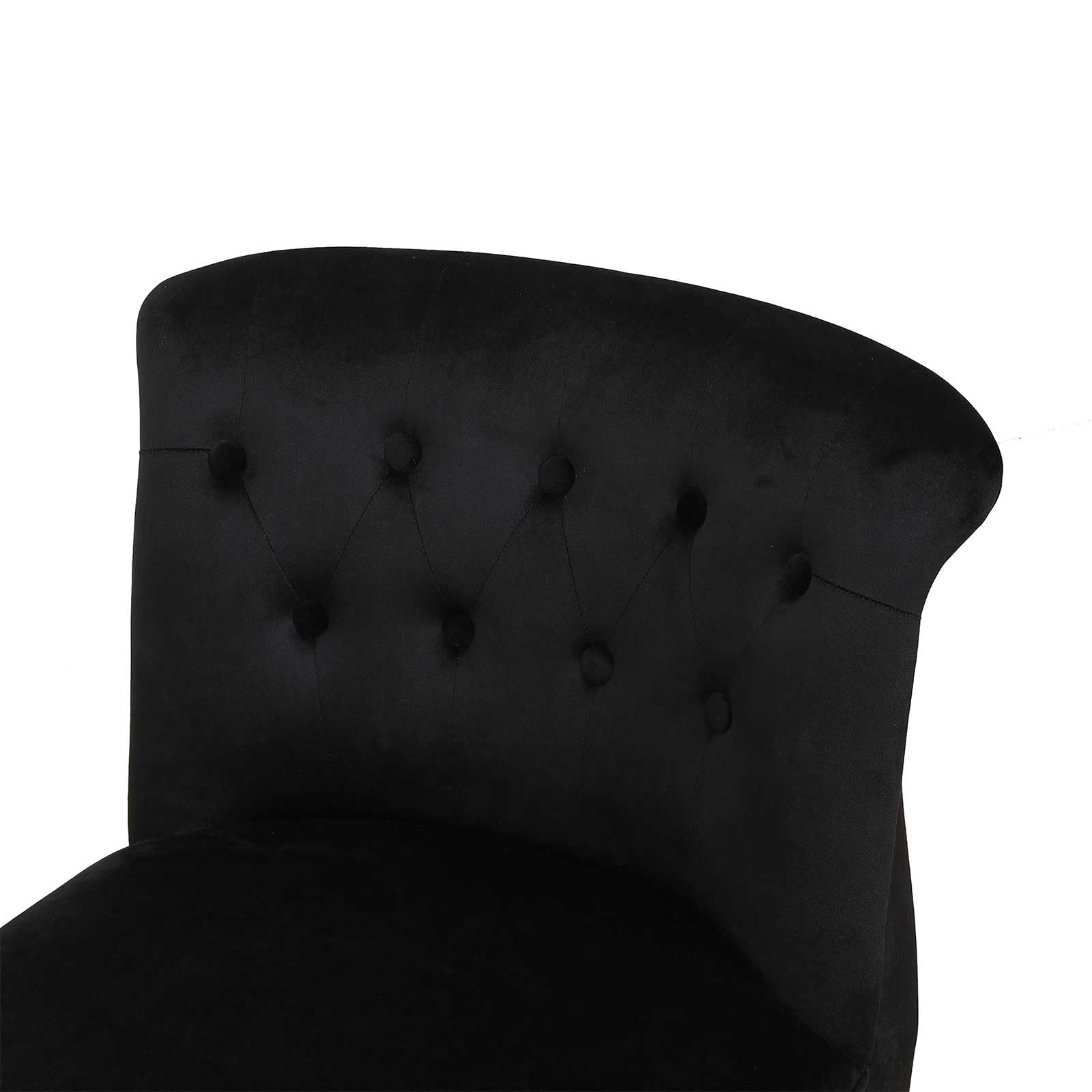 Appot AT-W1757104758 Modern Velvet Accent, Living Room, Upholstered Single Sofa with Sturdy Wood Frame Reading Chair for Bedroom, Office, Studio, Black