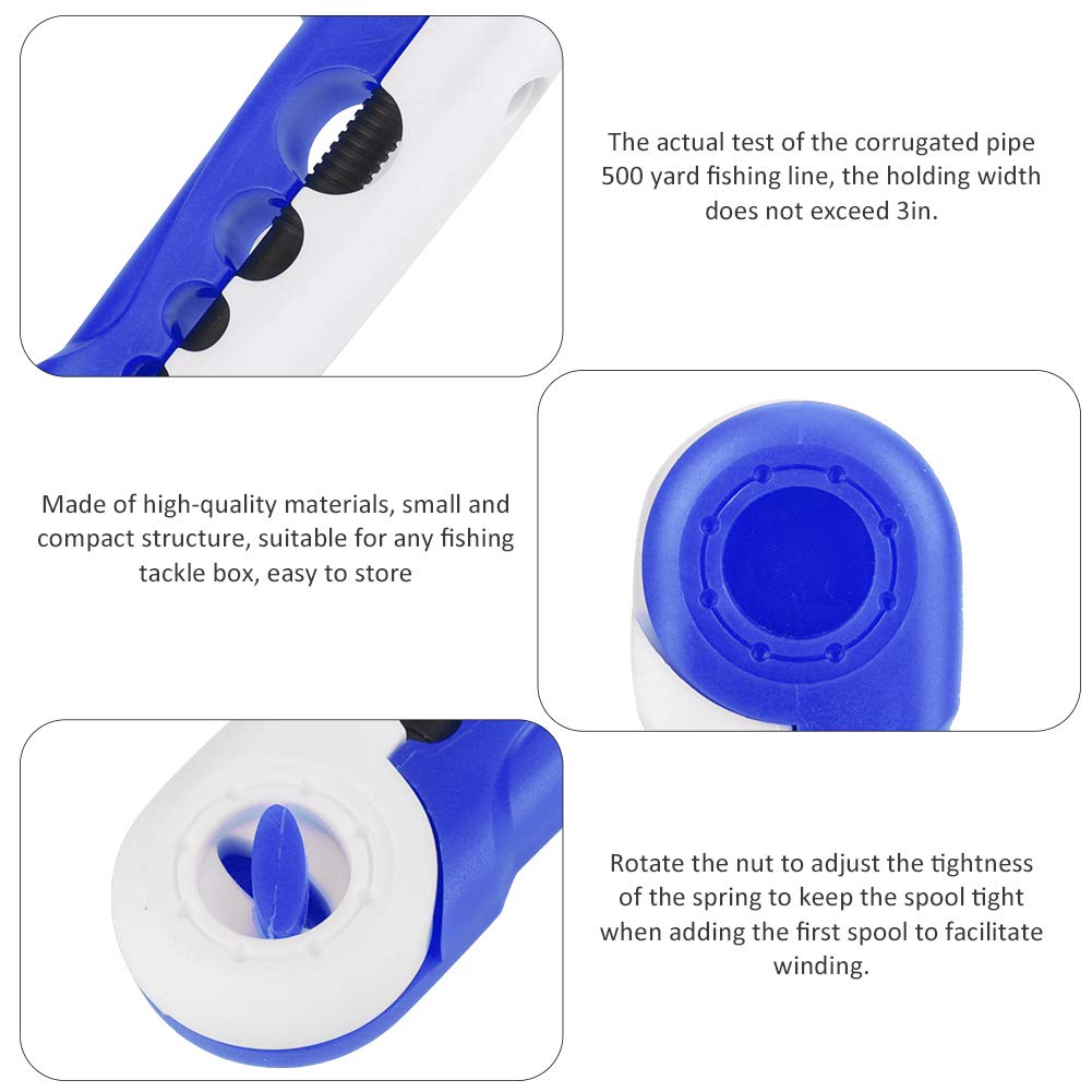 AUHX Fishing Line Spooling Tool, Fishing Line Winder Universal Multifunctional for Various Sizes Rod for Spinning Reels and Casting Reels(White Red)