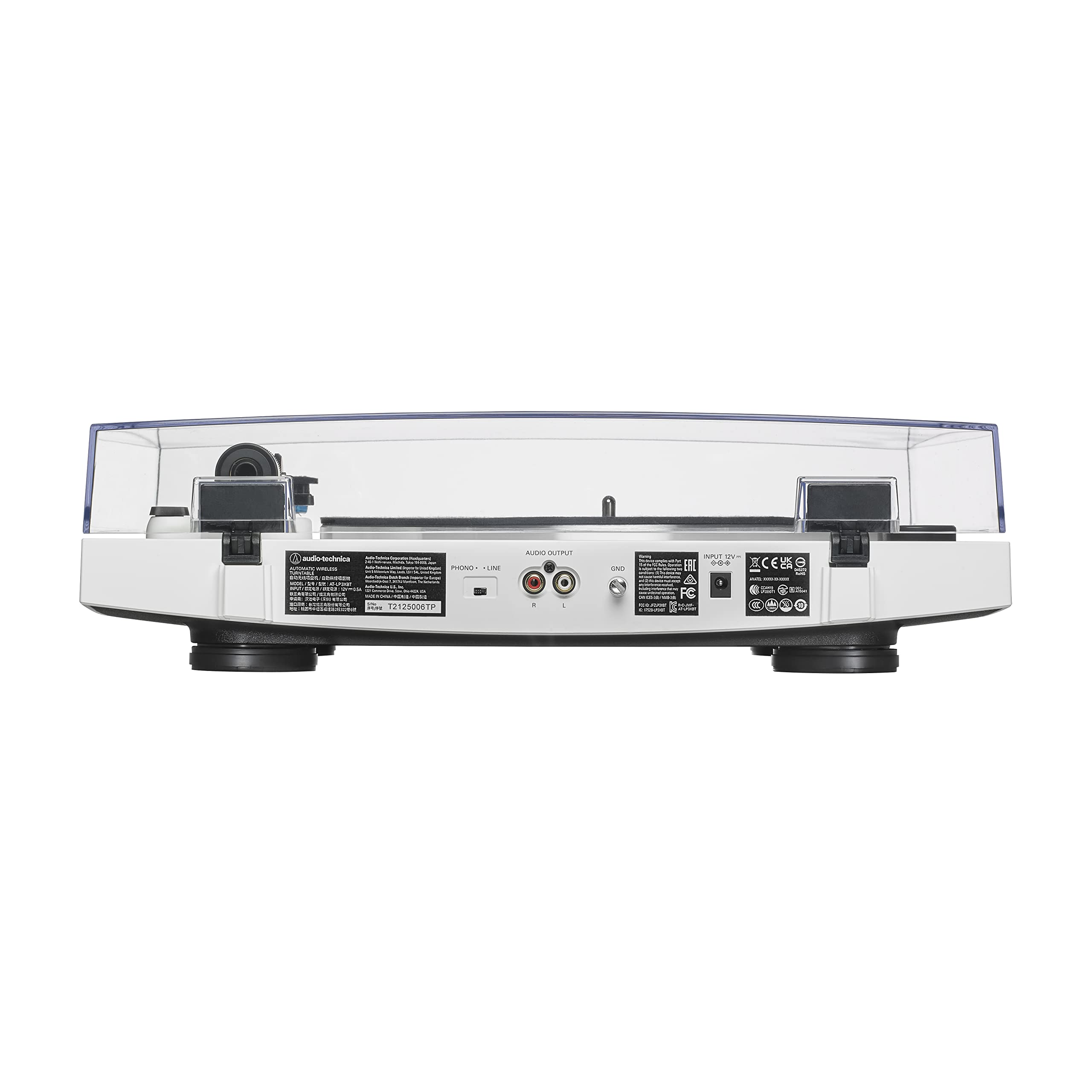 Audio-Technica Audio Technica AT-LP3XBT-WH Bluetooth Turntable Belt Drive Fully Automatic 33/45 (White)