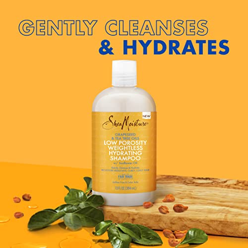 SheaMoisture Low Porosity Protein-Free Set w/Baobab & Tea Tree Oils – Includes 13 oz. Shampoo & 13 oz. Conditioner