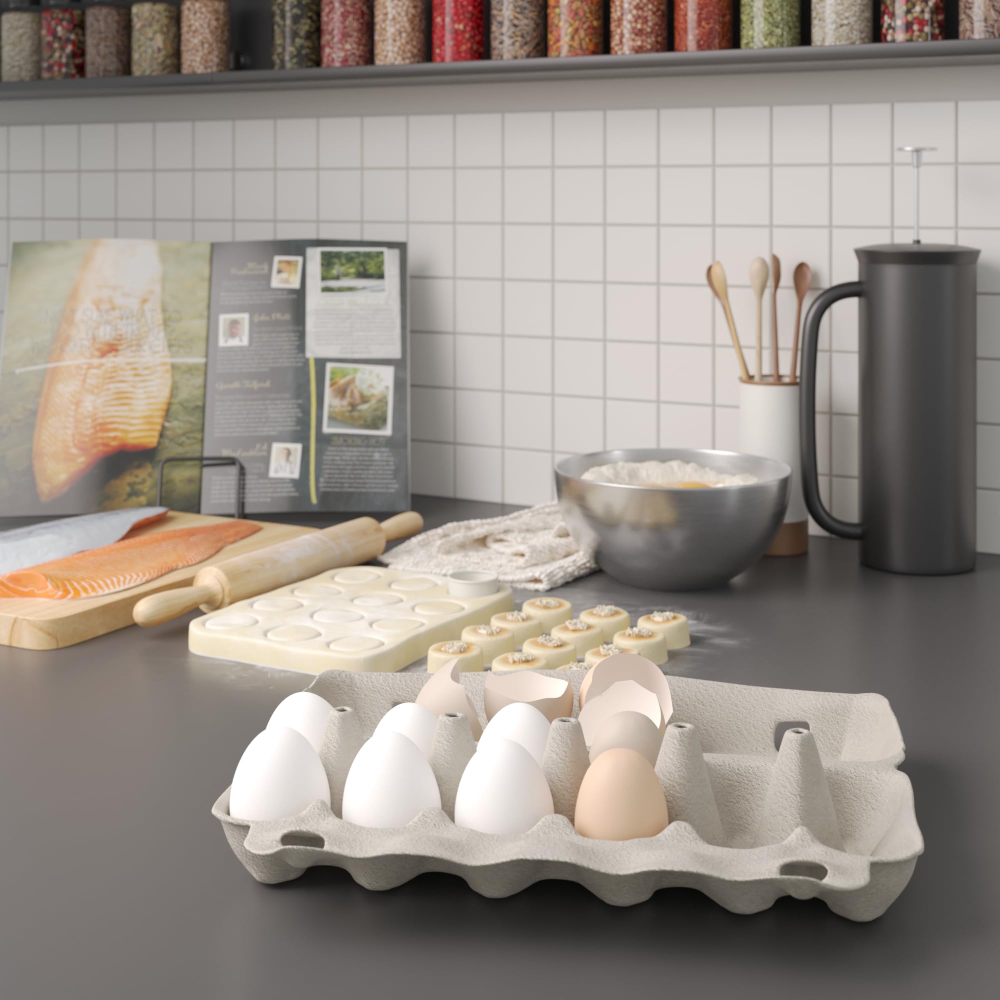Auriga PACK of 240 | Bulk Egg Cartons - 1 Dozen Capacity | Recycled Molded Pulp Strong Cardboard Material (240)