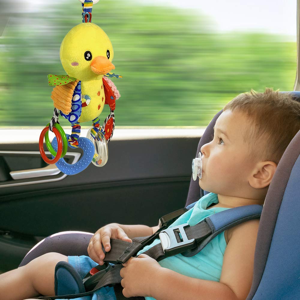 Baby Rattles Toys with Teether,Bed Bell for Toddler in pram,Gifts for Baby Aged 3 Months or More (Bird)