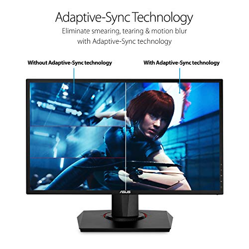 ASUS VG248QG 24" G-SYNC Gaming Monitor 165Hz 1080p 0.5ms Eye Care with DP HDMI DVI,Black