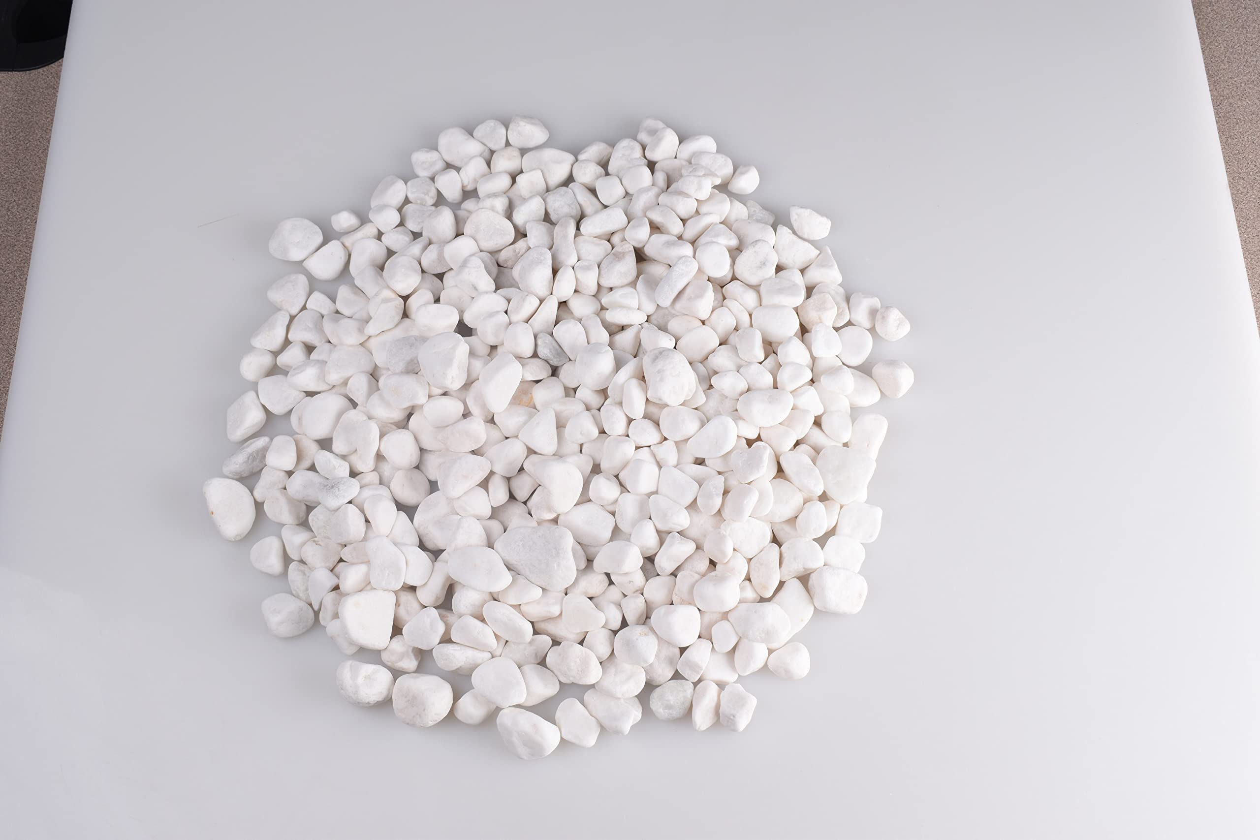 Enhance a Fire 1.50 inch-2 inch Marble Stones - White (5 lbs.)