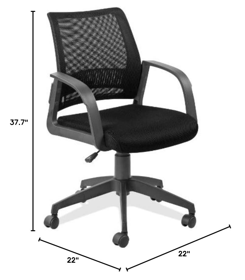 Leick Black Mesh Back Office Chair