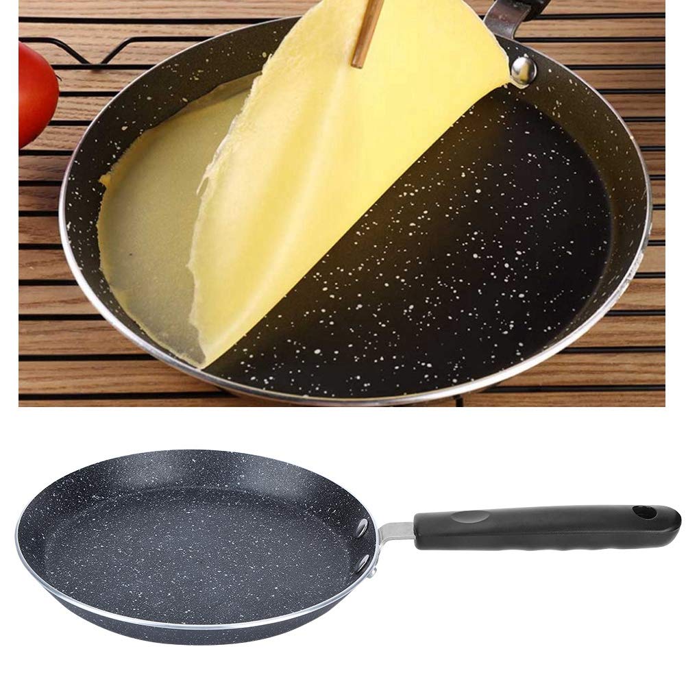 Beufee Frying Pans, Non Stick Mini Induction Pan for Crepes and Pancakes Crepe Pan Fry Pan Egg Pan Omelet Pans for Home Restaurant Kitchen(M)