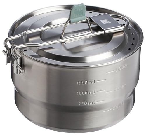 Stanley Wildfare Go 14-Piece Two Bowl Prep & Cook Set | 1.65 qt Saucepan with Fold & Lock Handle | Camping Essentials for Your Camp Kitchen