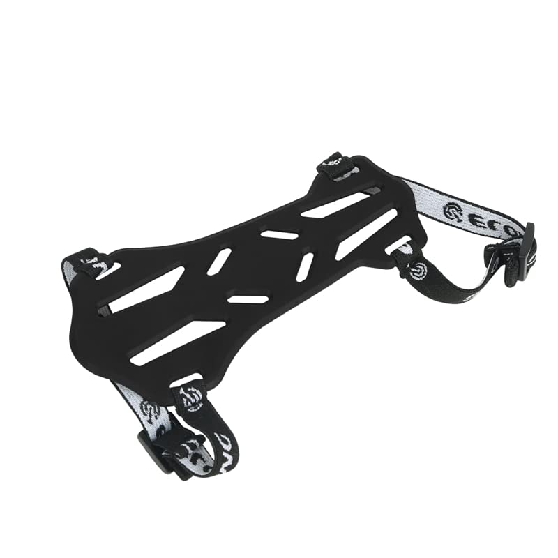 Archery Forearm Guard Rubber Youth Armguard Adjustable,Arm Guards and Bow String Finger Savers Set,Black