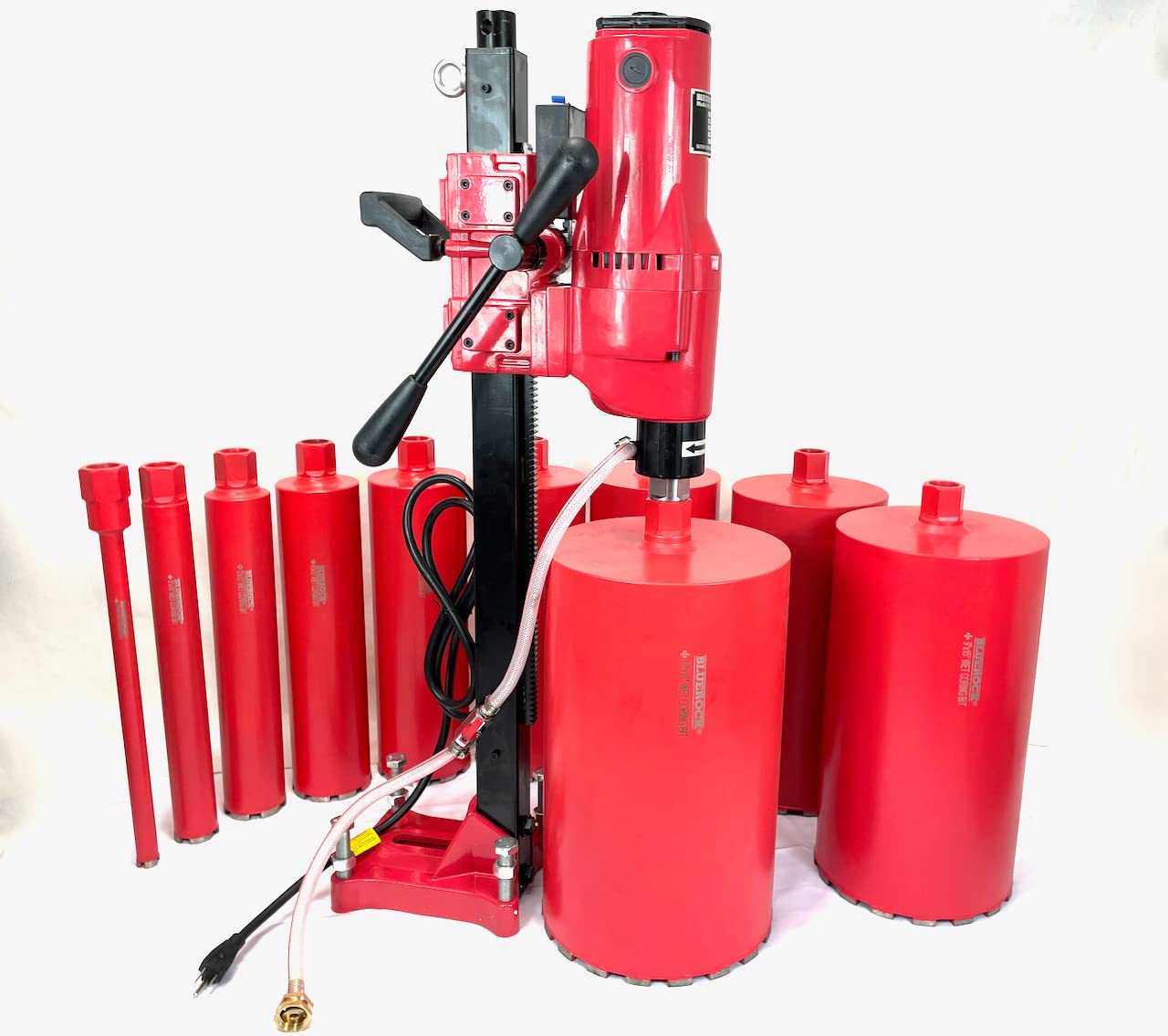 NEW BLUEROCK® 10Z1 CORE DRILL 2 SPEED W/STAND CONCRETE CORING - 1"-10" BIT SET PACKAGE DEAL!
