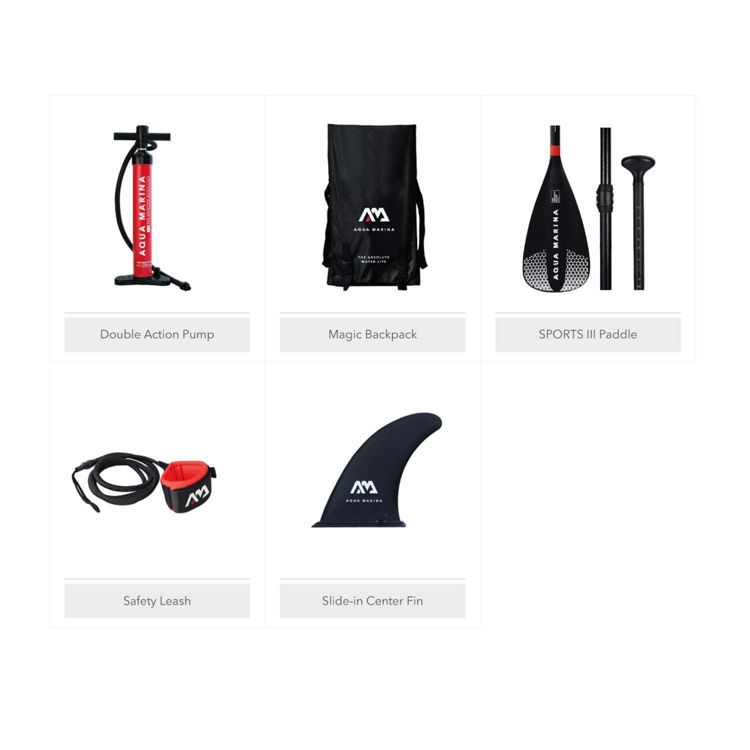 Aqua Marina Magma Inflatable Stand Up Paddle Board 10'10" (6" Thick) | Includes Double Action Pump, MAGIC Backpack, Slide-in Center Fin, Sports III Paddle, Safety Leash