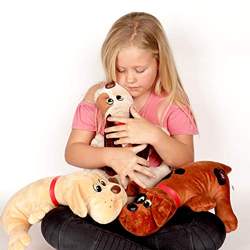 Basic Fun Pound Puppies Classic Stuffed Animal Plush Toy - Great Gift for Girls & Boys - 17" - White with Brown Spots