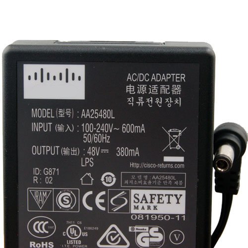 NEW Genuine CISCO AA25480L 48V 380mA AC POWER ADAPTER