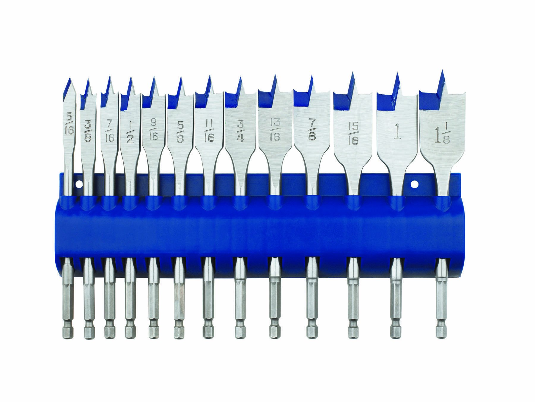 IRWIN Spade Bit Set, 1/4 To 1 D, 6 In L, 13 Pc