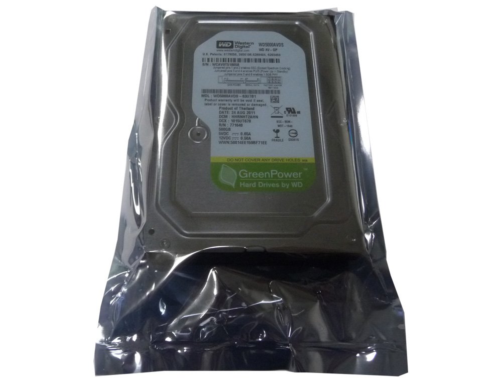 Western Digital AV-GP WD5000AVDS 500GB 32MB Cache 5400RPM SATA II 3.0Gb/s 3.5 Internal Hard Drive (CCTV DVR, PC, Mac) (Renewed)