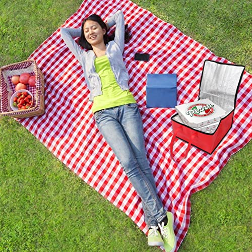Luxshiny Food Insulation Delivery Bag Thermal Sea Food Pizza Bag Grocery Tote Insulation Bag Cooler Bag Large Capacity Reusable Warmer Bag for Restaurant Catering