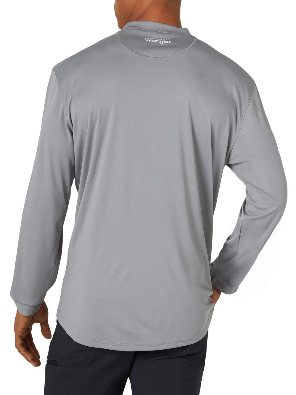 ATG by Wrangler mens Long Sleeve Performance Sun Shirt, Monument, Large Tall US