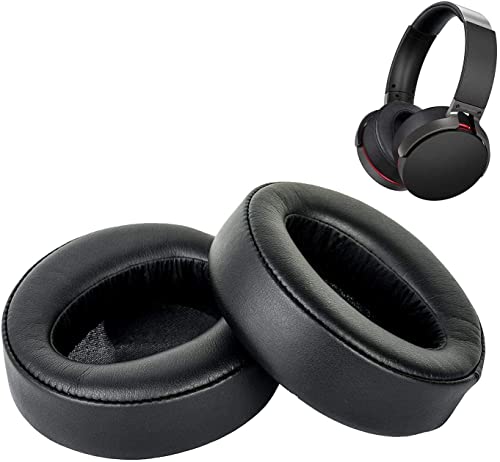 Replacement Ear Pads for Sony MDR-XB950BT MDR-XB950N1 MDR-XB950B1 MDR-XB950AP MDR-XB950/H Headphones Headset Soft Protein Leather Ear Cushions - Black