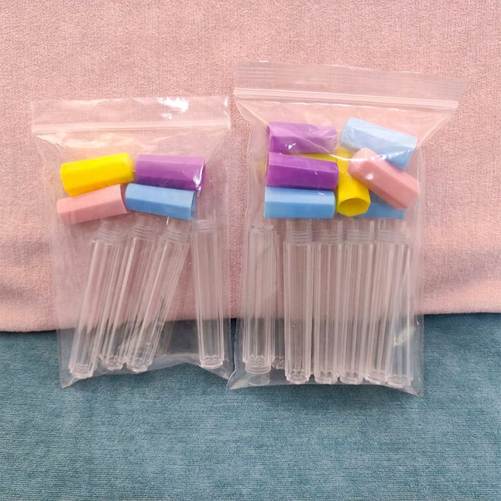 Jeanoko Pin Needle Storage, 10Pcs Sewing Needles Container Clear Durable Plastic Wide Application Needle Storage Tubes Foe Felting Sewing Needles Tubes Bottle Holder Storage Case