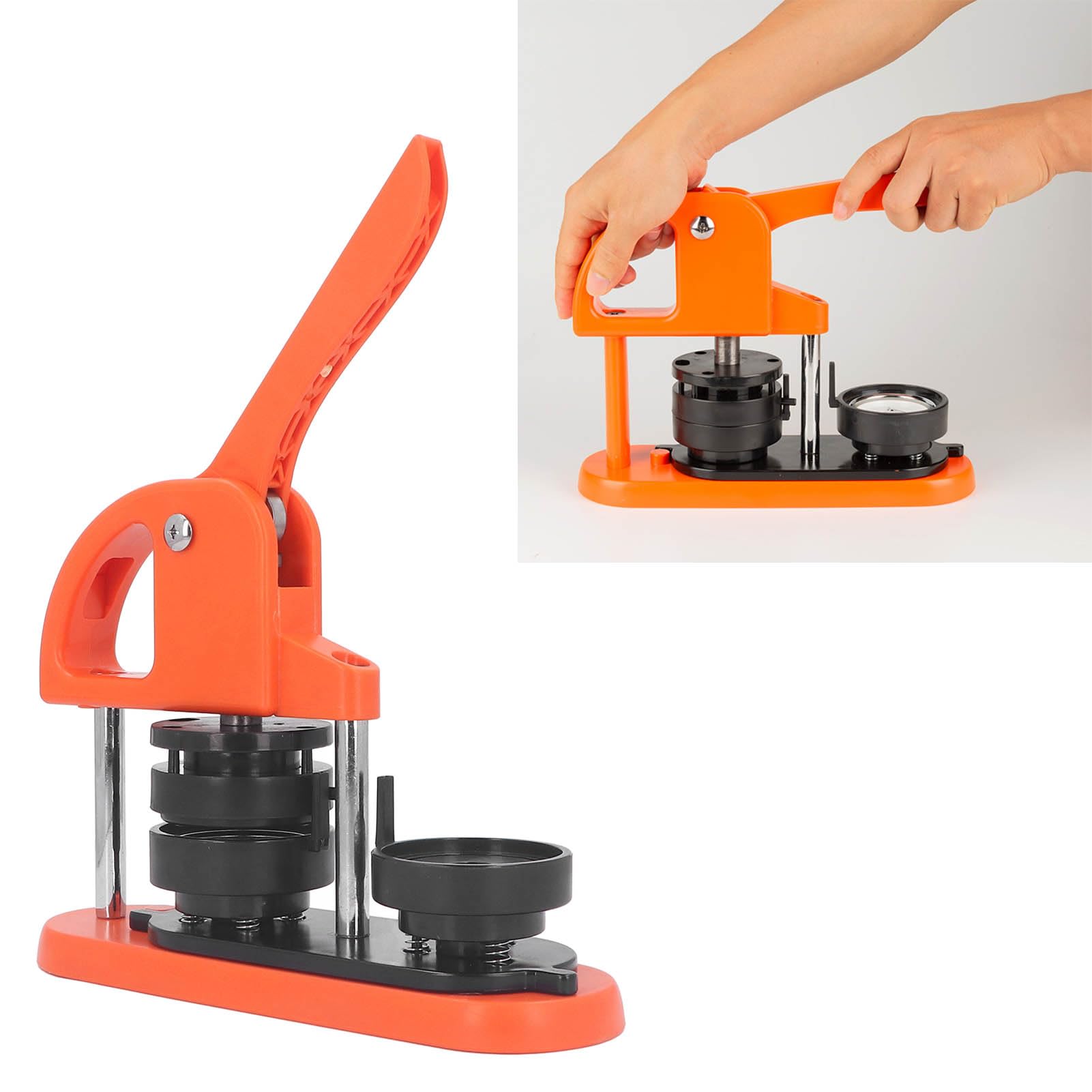 Badge Button Press Machine, Button Maker Machine Supplies Accurate Positioning Easy to Use High Success Rate Time Saving with Circle Cutter for Homemade (25mm)