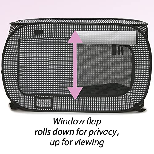 Necoichi Portable Stress Free Cage Carrier and Litter Box, Indoor & Outdoor, Travel (Black, Cage/Kennel+Litter Box)