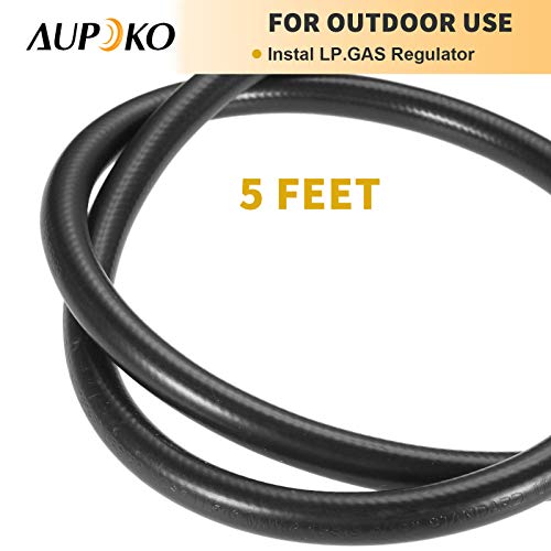 Aupoko Fire Pit Installation Kit with 150K BTU Propane Gas Valve Control Assembly System Kit, Including 1/2' Chrome Key and Quarter-Turn Shut-Off Valve, Replacement for Propane Gas Connection