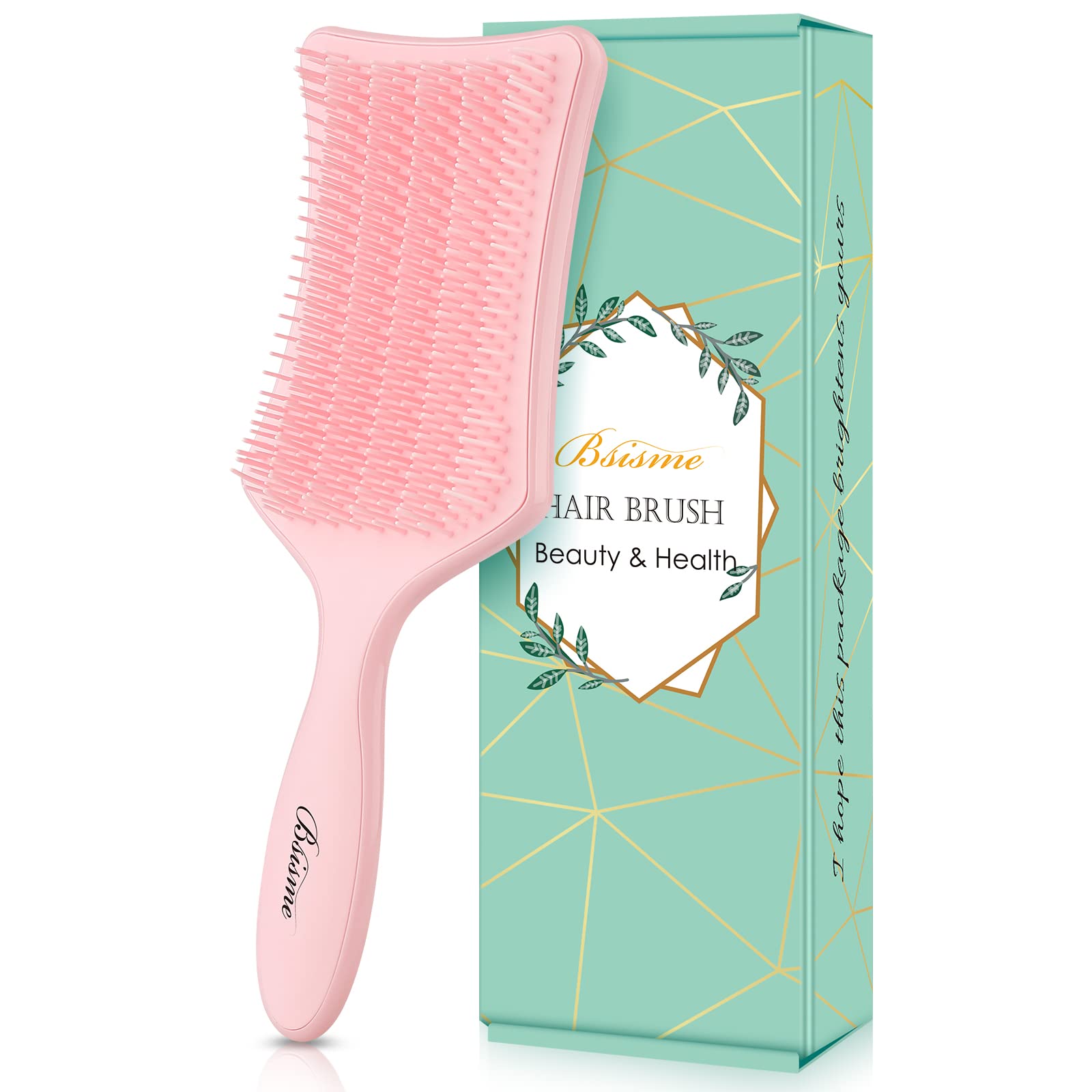 Detangler Brush, Detangling Hair Brushes for Women Men Girls Kids, Paddle Detangle Brush for Wet Dry Natural Curly Thick Fine Afro Hair, Styling Brush Gently Glide Through Knots Promotes Healthy Hair