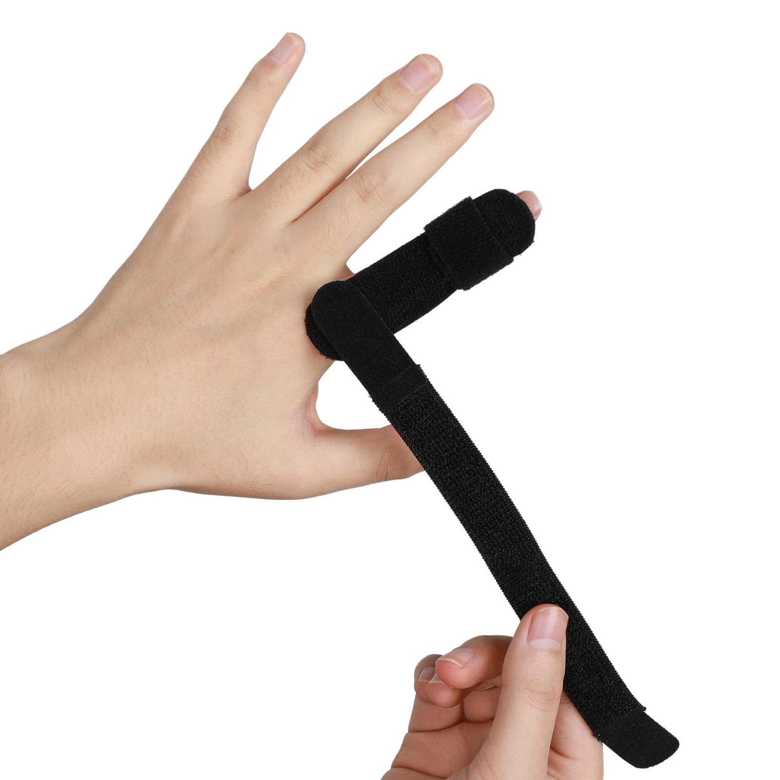 ANGGREK Finger Splint, 7pcs/set Adjustable Trigger Finger Fixation Splint Finger Head Fixation Guard Band Finger Fix Correction Orthosis for Straightening Fingers