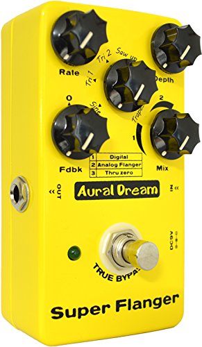 Aural Dream Super Flanger Guitar Effect Pedal provides 3 Flanger effects and 6 modulation waveforms,True Bypass