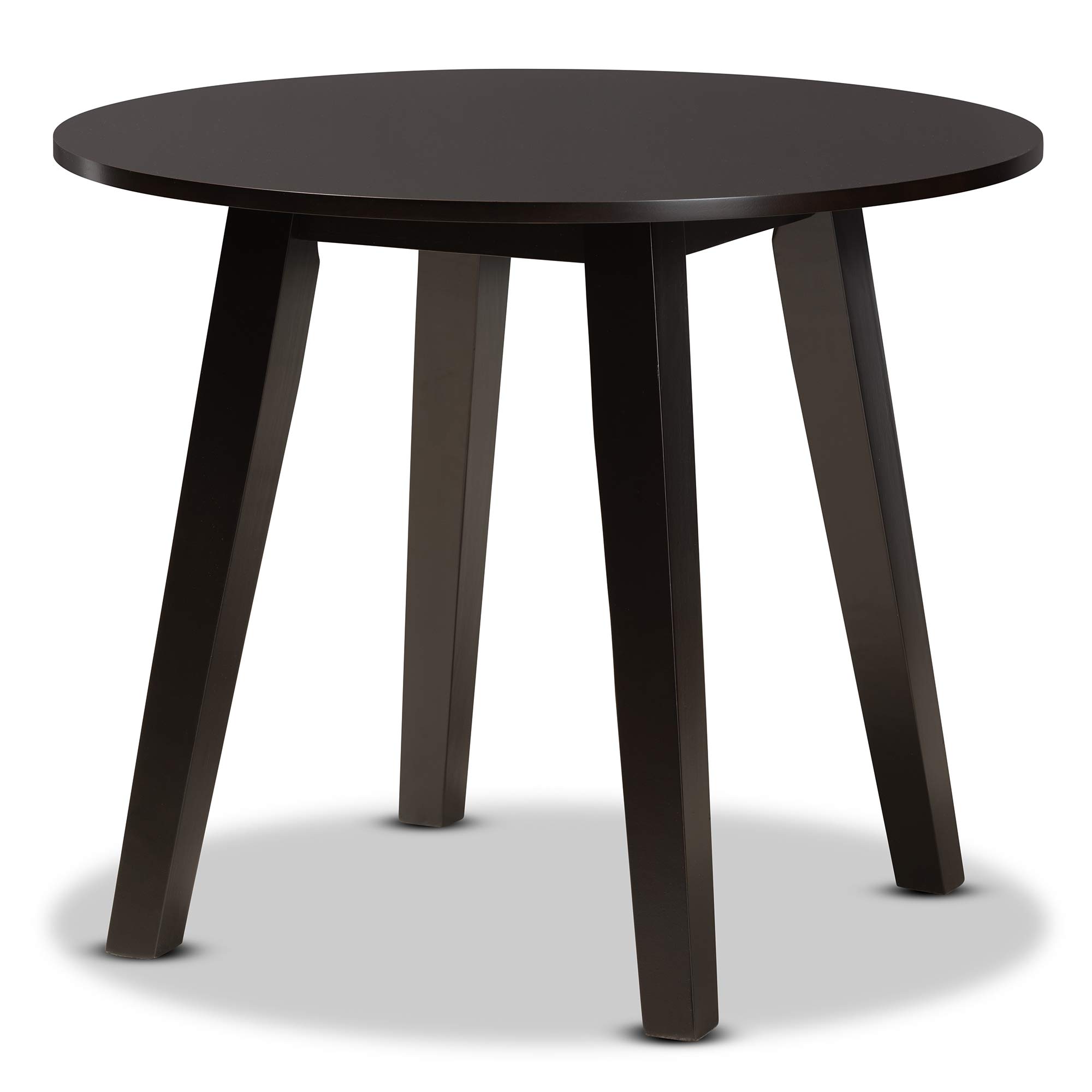 Baxton Studio Millie Modern and Contemporary Sand Fabric Upholstered and Dark Brown Finished Wood 5-Piece Dining Set