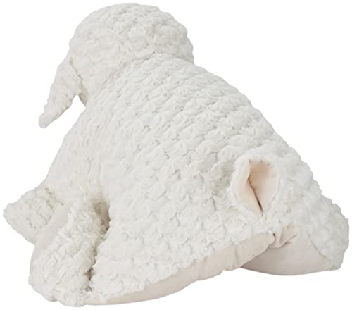 Mina Victory Plush Lines Foldable Lamb Stuffed Animal Ivory 18" x 22" Throw Pillow
