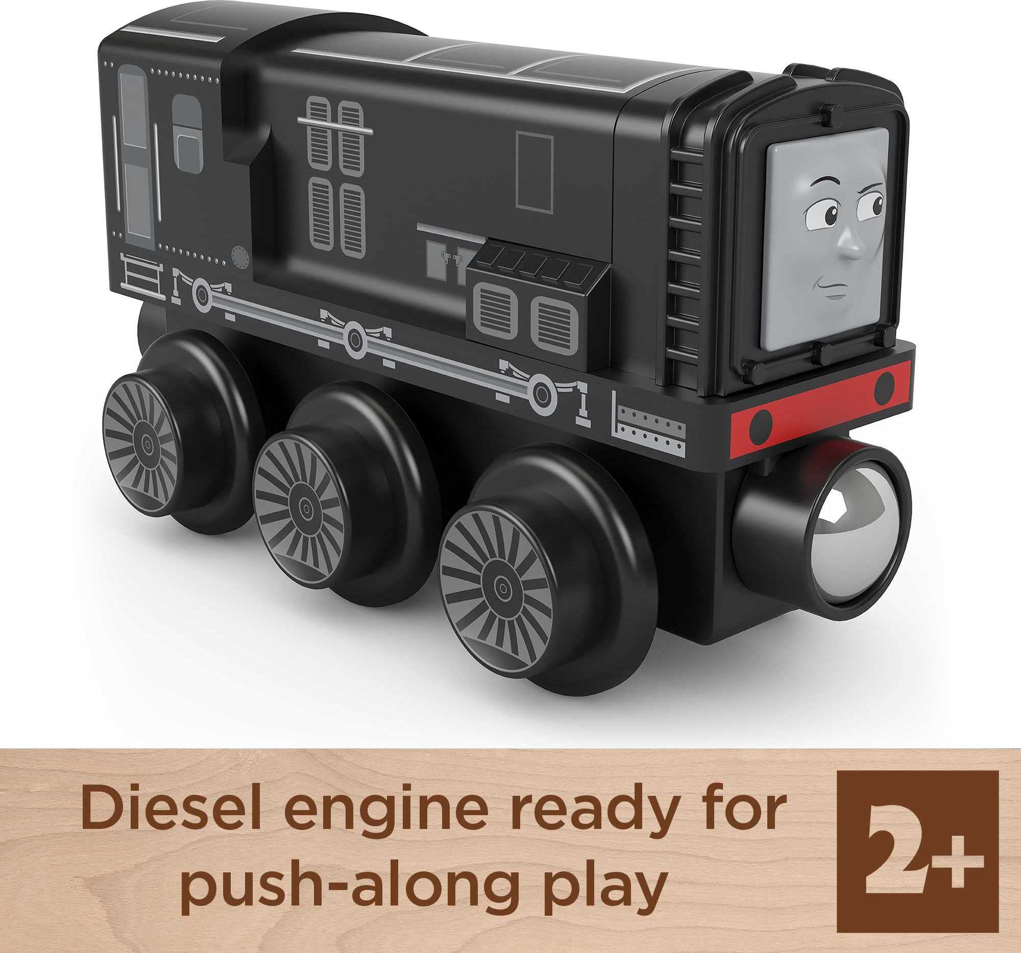 Thomas & Friends Wooden Railway Toy Train Diesel Push-Along Wood Engine for Toddlers & Preschool Kids Ages 2+ Years