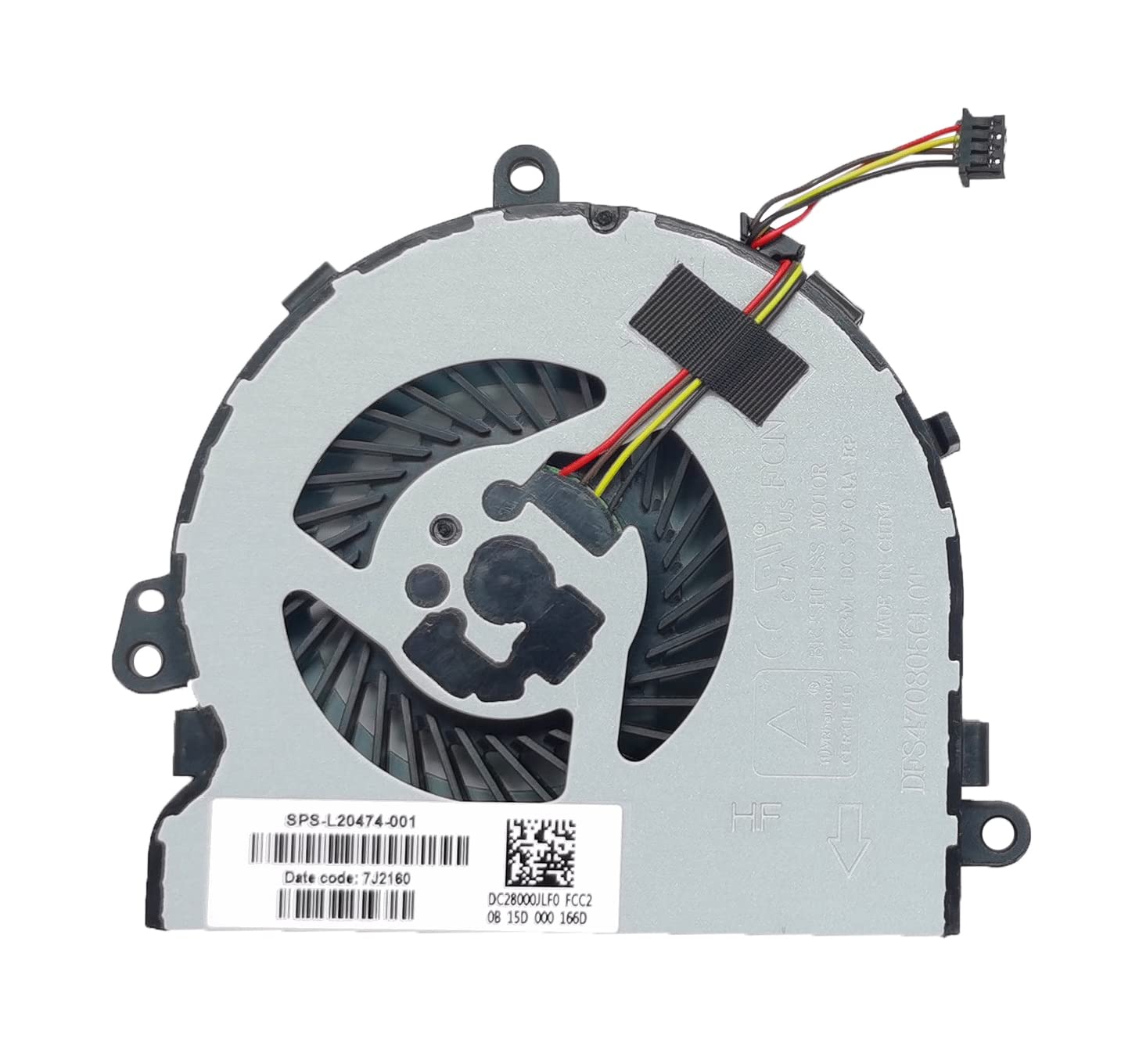 CPU Cooling Fan for HP 250 G7 255 G7 256 G7,Compaitible 813946-001 L20474-001 DC28000JLF0,